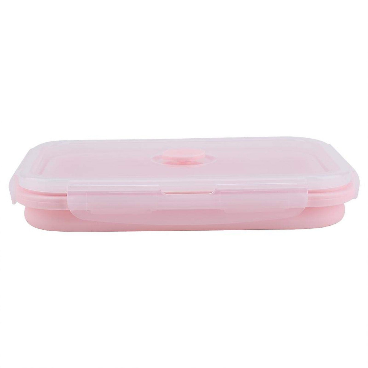 Haofy Silicone Food Storage Containers, Rectangle Lunch Boxes Collapsible Containers for Picnic Travel, Microwave Freezer Dishwasher (1200ml)