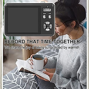 Lanhui HD Digital Camera - 2.4inch LCD Portable Rechargeable Mini Camera 40 Mega Pixels Multifunctional Entry Level Beginner Compact Camera with 3X Zoom