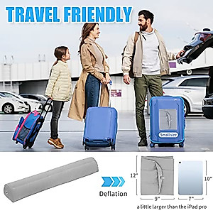 NiHome Travel Bed Rails for Toddlers Kids (2-Pack) - Inflatable Bed Rails, Blow Up Bed Bumpers with Pump for King Queen Full - Portable Bed Guard Rail for Travel or Home - Machine Washable Non Slip