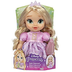 Disney Princess Rapunzel Baby Doll with Baby Bottle & Tiara