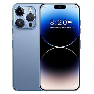 i14Pro Max Unlocked 5G Cellphone Android Smartphone Mobile Phone, 8GB RAM, 512GB ROM 1TB Expandable, 6.8'' FHD Screen, 6000mAh Battery, Dual Sim Card, 48+13MP Camera