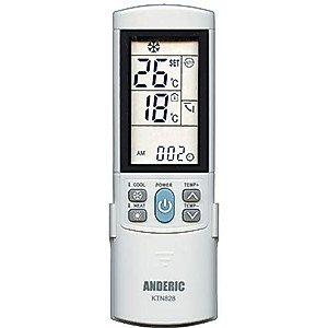 Anderic KTN828 Universal Mini-Split Air Conditioner Remote Control - Works Most Major Brands: Lennox, Samsung, Kenmore, Toshiba, Sanyo, Haier, Mitsubishi, Frigidaire, Hitachi, LG, Panasonic, Sharp