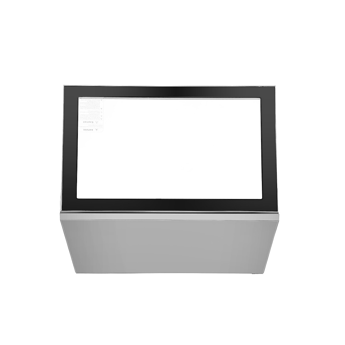 KoolMore AMZ1-GCDF-4P 31 in. Countertop Ice Cream Display case Glass Sneeze Guard in Stainless-Steel, 4 Gelato Pans