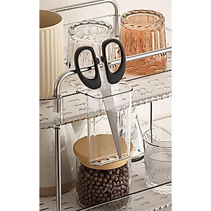 FFK 2 Tier Cup Mug Rack Coffee Bar Drying Holder Stand with Removable Drain Tray Kitchen Countertop Organizer Storage Glass Bottle Drying Holder with Drainage Basket Makeup Skincare Shelf Acrylic