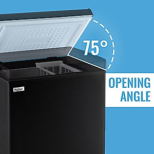 Chest Freezer 3.5 Cubic Small Deep Freezer with Top Open Door,Deep Freezer with Removable Storage Basket, 7 Gears Temperature Control, Energy Saving, for Office Dorm or Apartment