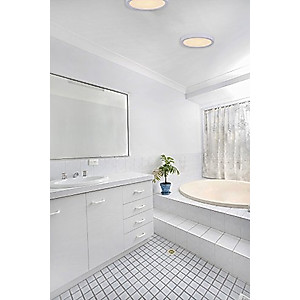 CANARM LED-SM55DL-WT-C LTD 5.5" LED Round Disk Light, Surface Mounted, Line Volt Without Driver, Painted White with Acrylic Lens