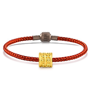 CHOW SANG SANG 999 24K Solid Gold 'Hello World' Abacus Charm Bracelet for Women 91354C