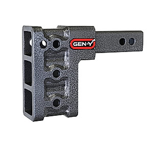 GEN-Y GH-503 MEGA-Duty Adjustable 5" Drop Hitch Only for 2" Receiver - 16,000 LB Towing Capacity - 2,000 LB Tongue Weight