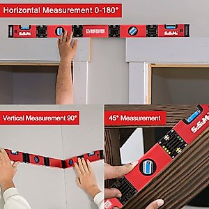 NEW UPGRADE Magnetic Level Tool Multi-Function Bubble Level 5-28inch Folding Level Small Mini Spirit Leveler Foldable Into Toolbox, Angle Line Leveling for Craftsman Construction Woodworking