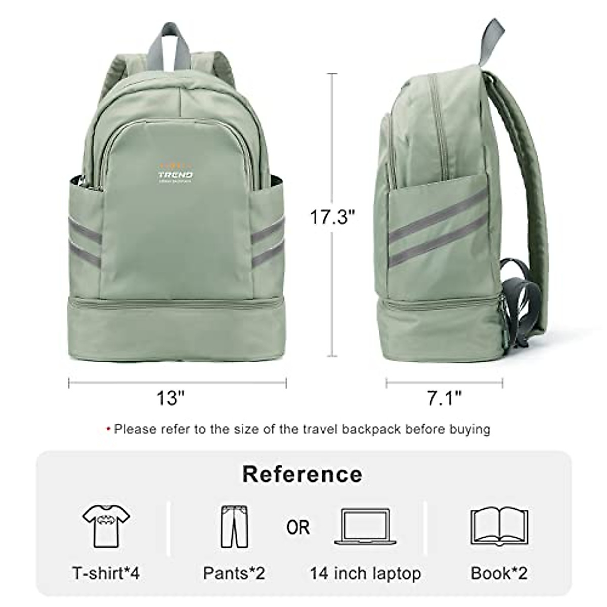 coofay Gym Backpack For Women Waterproof Backpack With Shoe Compartment Lightweight Travel Backpack Sports Backpack Large Gym Bag