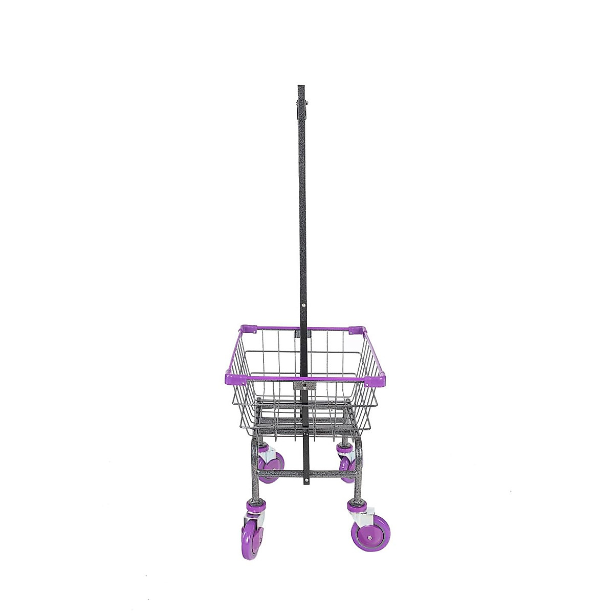 CHAMIN 1.5BU Chrome Coated CART for House and Commercial (Lavender Color) (Powder Coating, 1.5 Bushel)