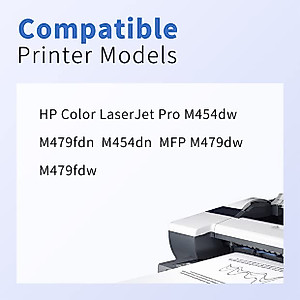MYCARTRIDGE SUPRINT 414A with Chip Compatible Toner Cartridge Replacement for HP 414A W2020A 414X use with Color Laserjet Pro MFP M479fdn M454dw M454dn M479fdw M454 Printer 4 Pack W2020A Toner
