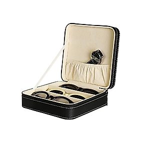 Cokritsm Travel Portable Sunglass Organizer Case 3-Slot Glasses Collector Storage, Glasses Case Multiple Pairs，Travel Jewelry Case Men，Multiple Glasses Case，Travel Sunglasses Organizer