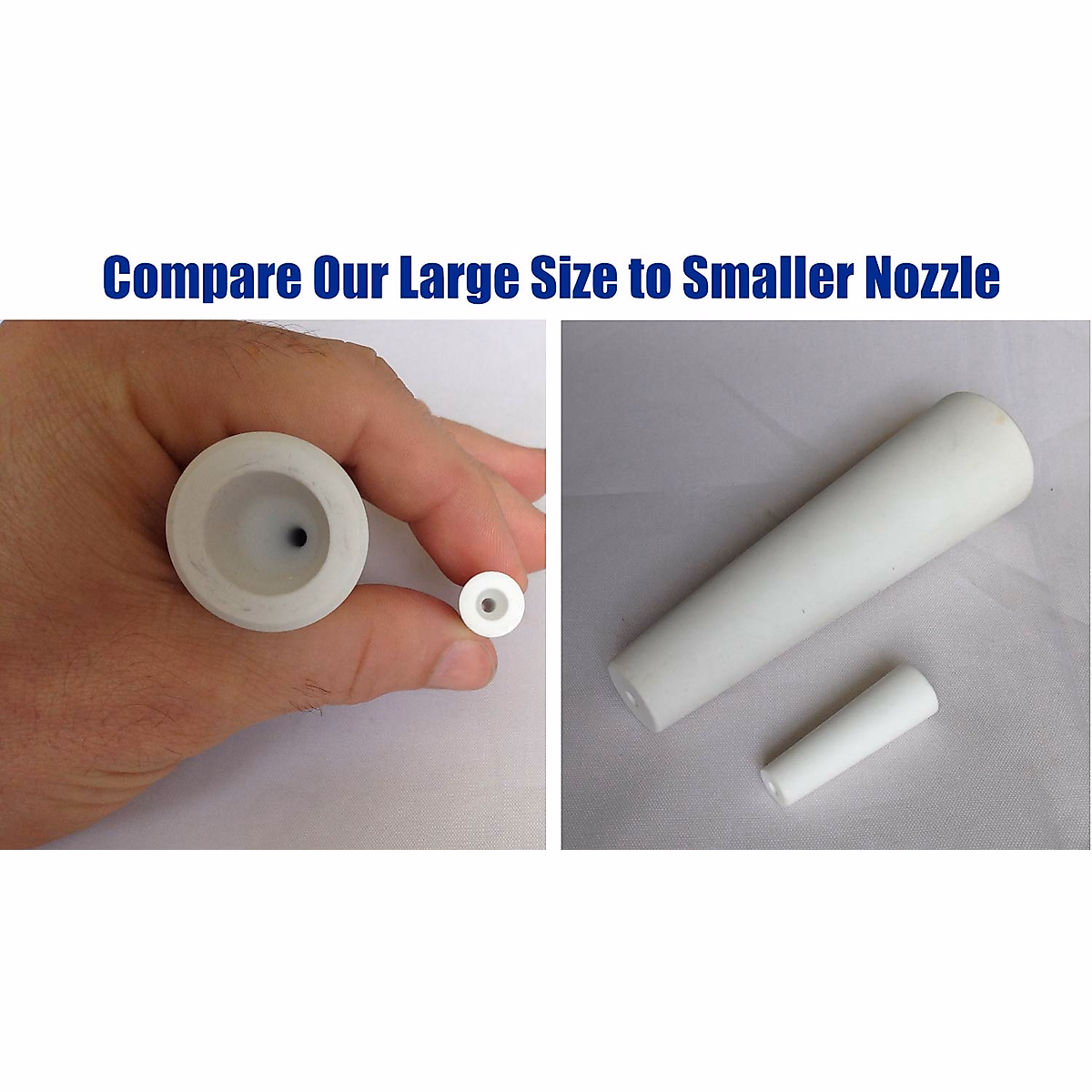 Large Ceramic Sandblaster Nozzle Tip: C1 (1/8" ID) Kennametal Quality, Longer-Lasting Professional Abrasive Blasting Nozzle Tip Replacement + Sandblasting 101 Ebook