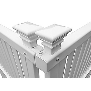 Enclo Privacy Screens ZP19008 Wilmington Vinyl No Dig Privacy Fence Screen Kit, 36in W x 48in H, White, 2 Panels