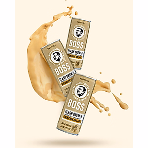 BOSS Coffee by Suntory - Japanese Flash Brew Coffee with Milk, 8oz 12 Pack, Imported from Japan, Au Lait, Espresso Doubleshot, Ready to Drink, Contains Milk, No Gluten