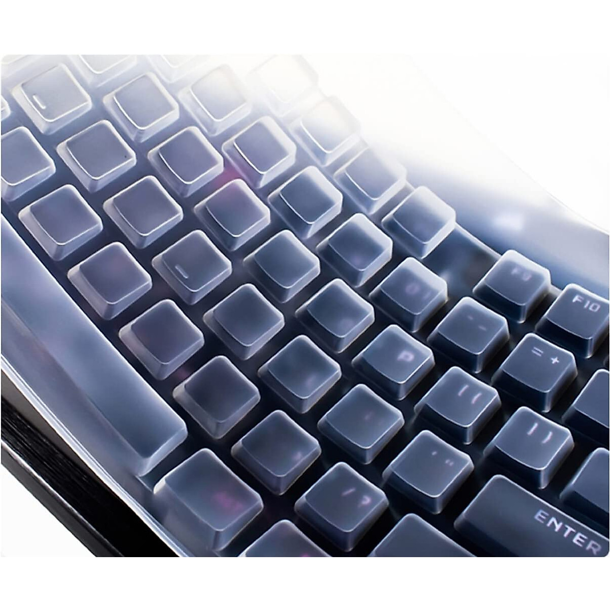 Silicone Keyboard Skin Cover Compatible for Corsair K100 RGB Mechanical Gaming Keyboard, Corsair K100 RGB Optical-Mechanical Gaming Keyboard (Clear)
