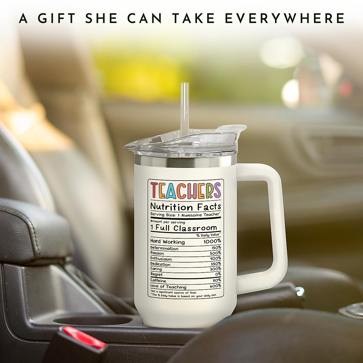 Teacher Gifts for Women - Gifts for Teachers Women, Teacher Appreciation Gifts - Teacher Gift Ideas - Teacher Retirement Birthday Gifts, Teacher Valentines Gifts - Gift for Teacher - 40 Oz Tumbler