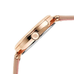 kate spade new york holland three-hand pink leather watch (Model: KSW1740)