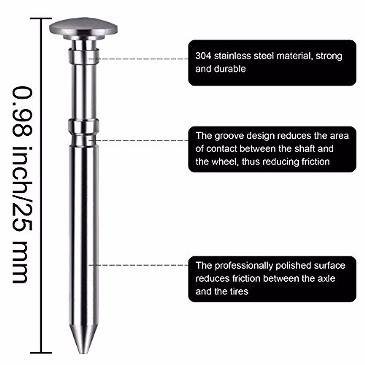 Ruisita 3 Ounces Tungsten Weights Cubes Polished Speed Axles Kit 18 Pieces Tungsten Weights Cubes and 4 Pieces Polished Speed Axles
