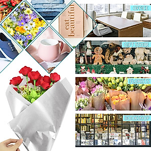 VOKOY 160 Sheets 15" x 20" Silver Tissue Paper, Large Metallic Wrapping Tissue Paper Bulk Tissue Paper for Clothes Textiles Linens Storage Gift Bags Halloween Thanksgiving Christmas