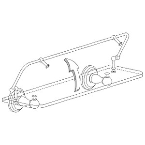 Ginger 1118T-24/PC Chelsea Toiletry Shelf, 24", Polished Chrome