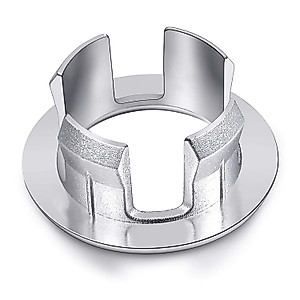 24 Packs Sink Overflow Ring Cover Bathroom Sink Hole Trim Overflow Cover Round Hole Insert Spares for Bathroom Kitchen Sink Basin Replacement