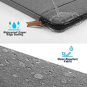 Lacdo 360° Protective Laptop Sleeve Case for 13 inch New MacBook Air M2 A2681 M1 A2337 A2179 2022-2018, 13" MacBook Pro M2 M1 A2338 A2289 A2251 2022-2016, 12.9" iPad Pro with Accessory Bag, Dark Gray