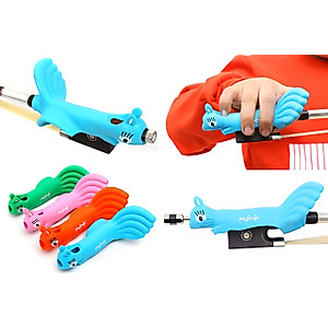 Yinfente 1pc Hold Violin Bow Holder Hold Violin/Viola Bow Teaching Aid Violin Bow Grip Learn Violin Beginner Corrector Bow Straightener Soft protect finger