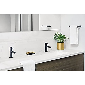 Moen Align Matte Black 9-inch Modern Hand -Towel Bar, YB0486BL