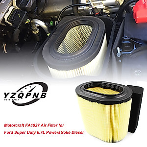 YZQPNB Air Filter Element Assembly FA1927 Compatible with 2017 2018 2019 Ford F250 F350 F450 F550 Super Duty 6.7L V8 Powerstroke Diesel Engine Replace HC3Z-9601-A PA8219