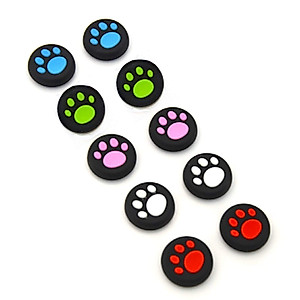 Silicone Thumb Stick Grips Cap Cover Joystick Thumbsticks Caps for PS4 Xbox ONE Xbox 360 PS3 PS2 Cat Dog Paw (M)