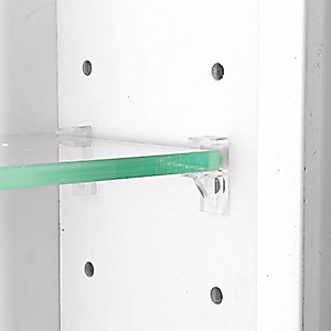 Florida Breeze Cabinets Fieldview Shaker Style Frameless Recessed Solid 14 x 62 Primed Gray Medicine Cabinet, Unfinished Wood