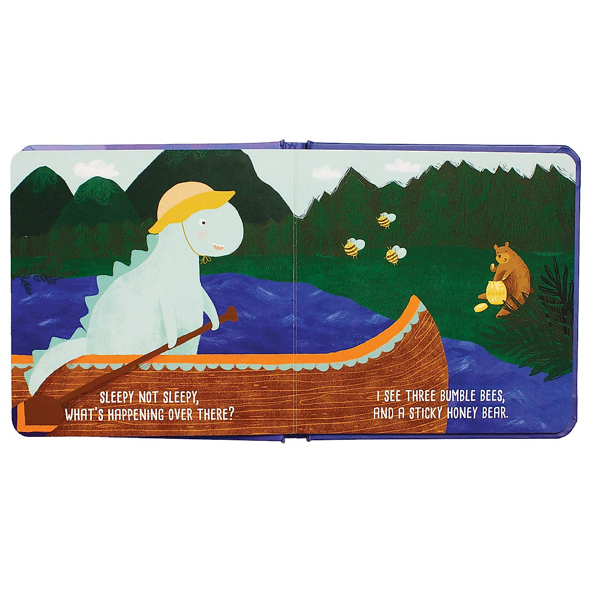 Manhattan Toy Sleepy Not Sleepy - A Tiny Dino's Bedtime Adventure Baby Board Book, Ages 6 Months and up