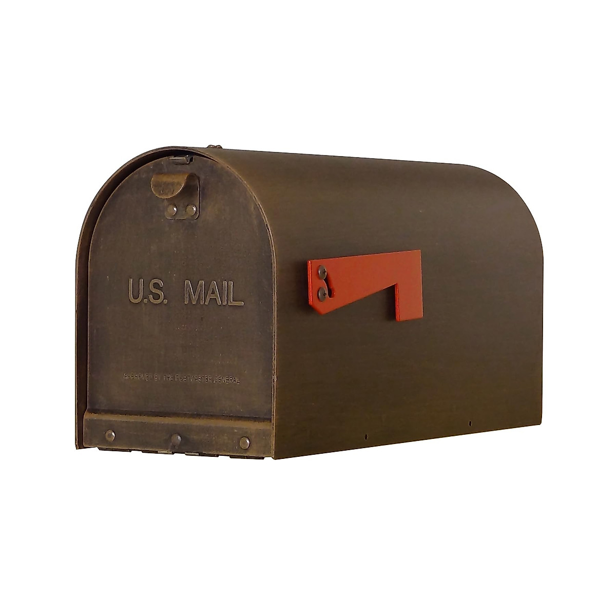 Special Lite Titan Aluminum Curbside Mailbox - Copper Aluminum Mailbox for Post Mount - SCH-1016A-CP