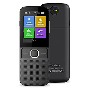 Language Voice Translator Device Portable Smart Translator Two Way Online 138 Languages Real Time - Black