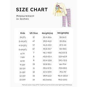 Disney Princess Toddler Girls Long Sleeve Ruffle T-Shirt Dress Pants Leggings Outfit Set Yellow 4-5 Years