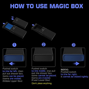 ONEONTA Minimalist Storage Case with Magic Function - Extra Durable Holder Case - Multipurpose Case for Men and Women, Black