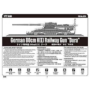Hobby Boss German 80cm K(E) Railway Gun 'Dora' Vehicle Model Building Kit for 14 years to 18 years