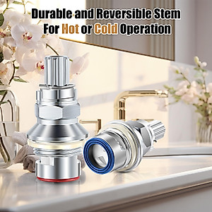 Enhon 2 Pack Ceramic Disc Cartridge Replacement for 910-9000, Compatible with Price Pfister Hot & Cold Ceramic Valve, For Use on Two Handle Lavatory and Kitchen Faucets, 12 Point Broach