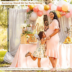 Backdrop Stand Kit 7 x 10ft Adjustable Background Support System Stand Kit 6 Clips Carry Bag for Studio Photo Live Stream Party Event