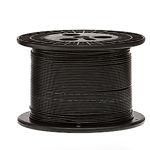 Remington Industries 22UL1007STRBLA1000 22 AWG Gauge Stranded Hook Up Wire, 1000 feet Length, Black, 0.0253" Diameter, UL1007, 300 Volts