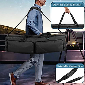 samdew Astronomical Telescope Case, 40.8" Large Telescope Storage Bag for Telescope Tube & Tripod, Soft Padded Telescope Accessories Carry Case & Counterweight Bag Compatible with Celestron Telescope