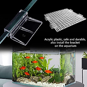 LEEFONE 16 PCS 6mm Acrylic Aquarium Cover Clip, Clear Fish Tank Glass Cover Clip Support Holder Universal Lid Clips for Rimless Aquariums