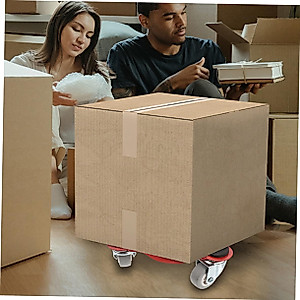 3pcs Moving Artifact Cart Furniture Movers with Wheels Furniture Moving Wheels Furniture Sliders Moving Furniture Tool Furniture Mover's Dolly Appliance Mover Moving Tool Metal Red Gadpiparty