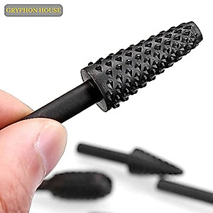 GRYPHON HOUSE 1 Set 5PCS 1/4'' DIY Drill Bit Set Carpentry Cutting Tools for Woodworking Knife Wood Carving Building/Engineering Hand Tool Useful Woodworking Twist Chisel Shaped Rotating