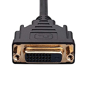 HDMI (M) to DVI-D (F) Lead Adapter (DVI-D Dual Link 24+1) DVI Female to HDMI Male Adaptor with Gold-Plated Connector 1080P Full HD Converter 15cm