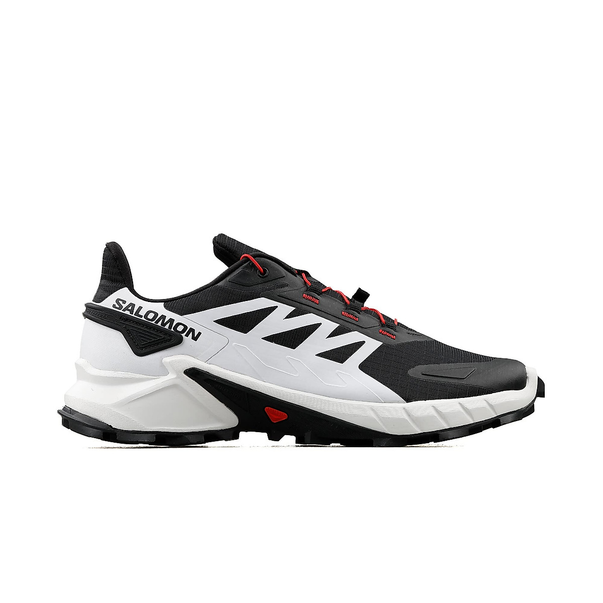 Salomon Supercross 4 Trail Running Shoes Mens Sz 9 Black/White/Fiery Red