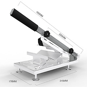 PAYISHO Manual Frozen Meat Slicer Stainless Steel Meat Cleaver for Frozen Meat,Food Slicer Slicing Machine for Home Cooking BBQ Hot Pot