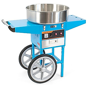 VIVO Blue Electric Commercial Cotton Candy Machine, Candy Floss Maker with Cart CANDY-V002B